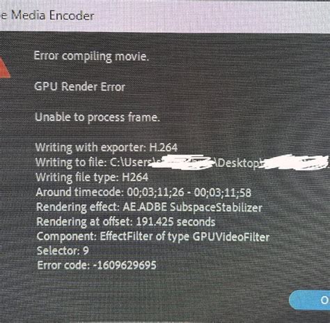 Gpu Render Error R Premiere