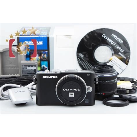 オリンパス 【中古】olympus Pen Lite E Pl3 ブラック Mzuiko Digital 14 42mm F35 5