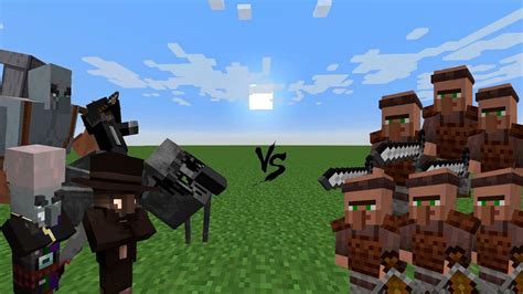 Villagers Army Vs Pillagers Bosses Youtube