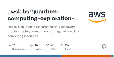 Github Awslabsquantum Computing Exploration For Drug Discovery On Aws Deploy A Solution To