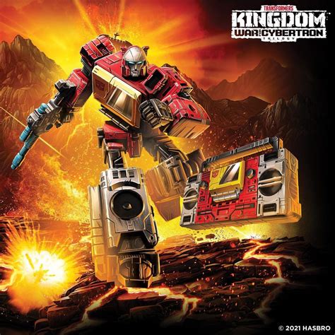 Transformers Kingdom Voyager Blaster Deluxe Pipes And Deluxe Slammer New