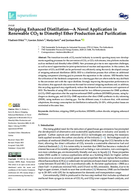 pdf stripping enhanced distillation—a novel application in renewable