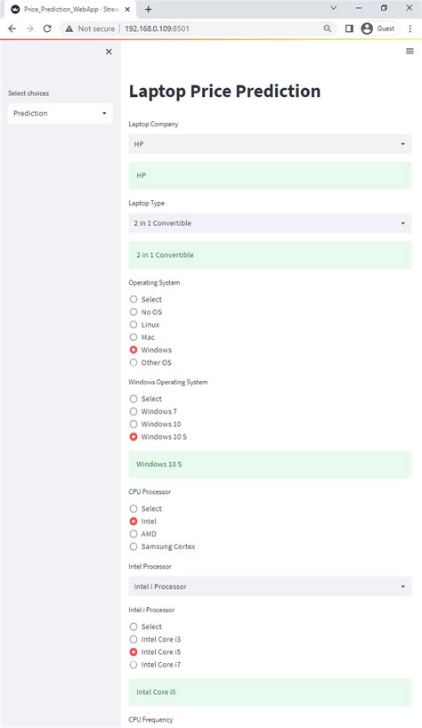 github nehalgund laptop price prediction predicts tentative laptop