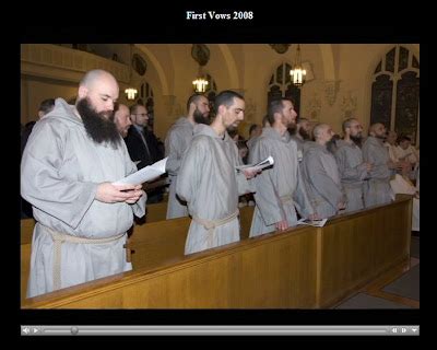 Roman Catholic Vocations Franciscan Friars Of The Renewal April 2008