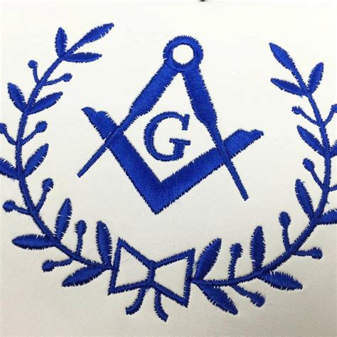 Master Mason Blue Lodge Apron White And Navy Blue Various Materials