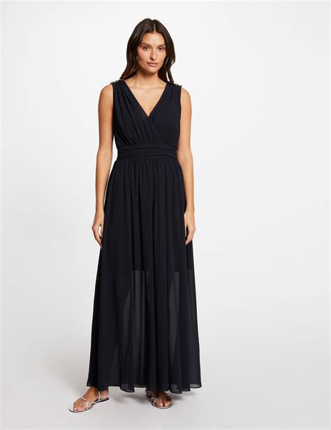 Waisted Maxi Dress Navy Ladies Morgan