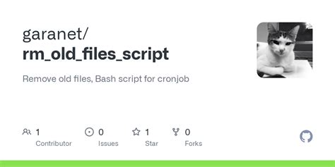 GitHub Garanet Rm Old Files Script Remove Old Files Bash Script For