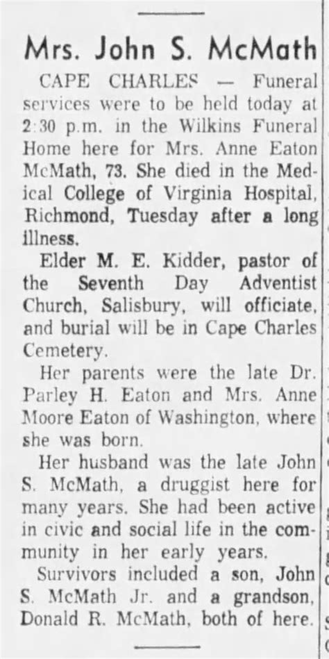 Anne Eaton Mcmath 1888 1961 Mémorial Find A Grave