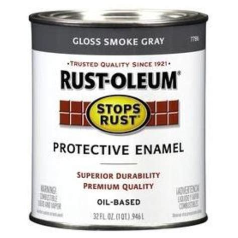 Rust Oleum Stops Rust Oil Based Gloss Protective Rust Control Enamel Smoke Gray 1 Qt Simpleret