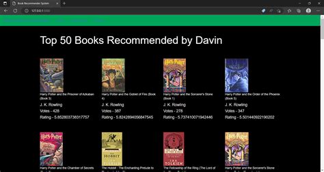 Github Davinasdbook Recommender Website Created A Book Recommender System Using