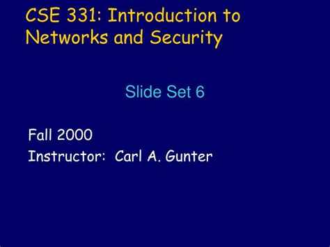 Ppt Cse 331 Introduction To Networks And Security Powerpoint Presentation Id 6925181