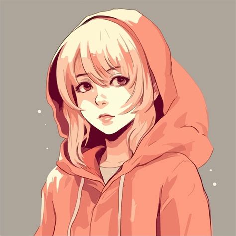 Jeune Fille Mignonne Anime Style Personnage Illustration Vectorielle