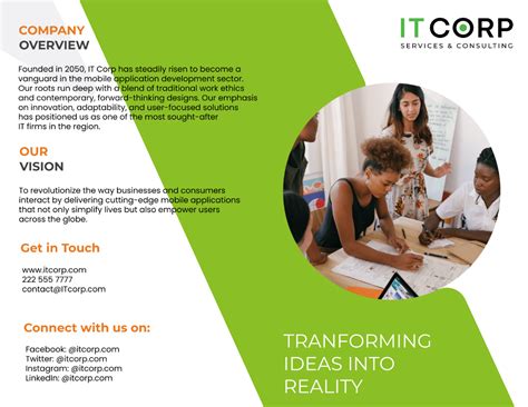 It Mobile App Development Company Profile Digital Brochure Template Edit Online And Download