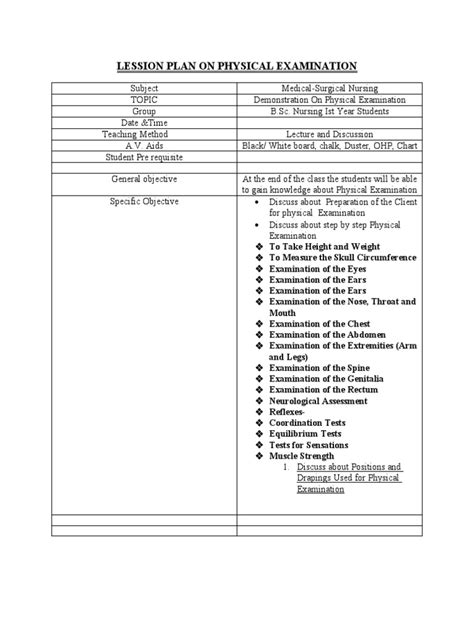 lession plan on physical examination pdf anatomical terms of motion