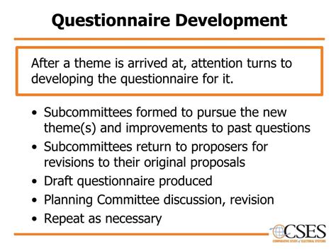 Ppt The Cses Questionnaire Design Process Powerpoint Presentation