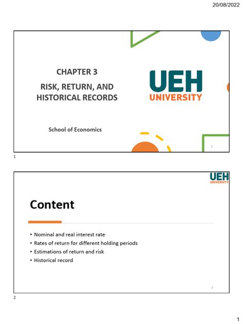 chapter 5 risk return and the historical record pdf