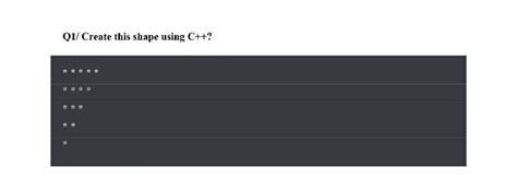 Solved Q Create This Shape Using C Chegg