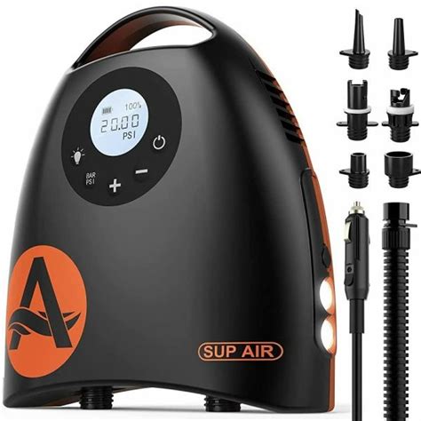 Awesafe 공기 주입식 Sup 패들 보드용 20psi 전기 에어 펌프 고압 지능형 팽창 12v Dc 자동차 커넥터197613 티몬