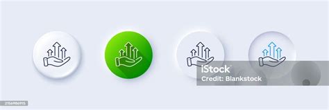 성장 차트 선 아이콘입니다 돈 이익 기호입니다 선 아이콘 벡터 3차원 형태에 대한 스톡 벡터 아트 및 기타 이미지 3차원