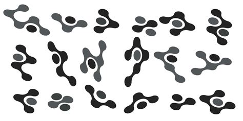 Pattern With Circle Connect Shape Metaball Dots Icon Integration Technology Symbols Abstract