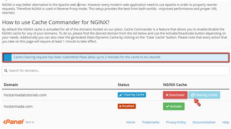 Learn How To Manage Nginx Through Hostarmada S Cache Commander Hostarmada