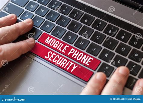 Text Showing Inspiration Mobile Phone Security Word For Secure Data On Mobile Devices Wireless