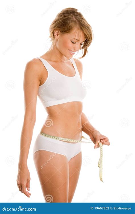 Woman With Measure Tape Stock Photo Image Of Friendly