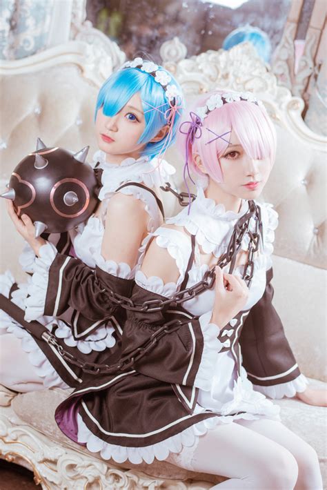 Ram And Rem Cosplay Snuggles Close Sankaku Complex