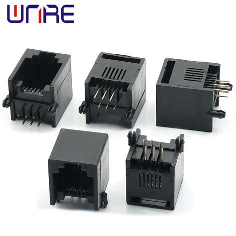 China Rj45 5521 1x1 6p6c Without Ears Network Socket Connector