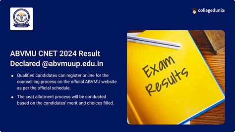 Abvmu Cnet 2024 Result Out Get Direct Link Here