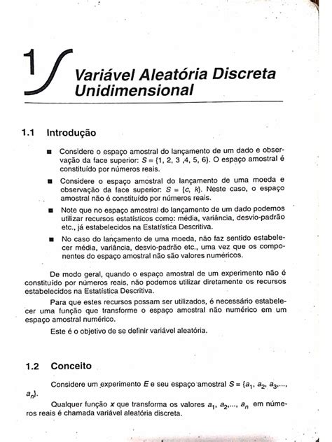 Variável Aleatória Discreta Unidimensional Pdf