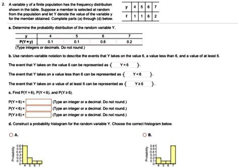 solved texts a variable y of a finite population has the frequency distribution shown in the