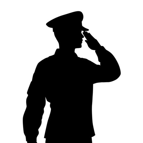 Silhueta De Soldados De Saudação De Soldados Do Exército Saudando