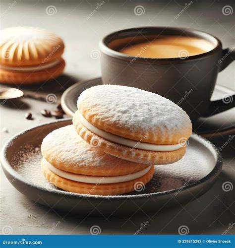 Alfajores Traditional Argentinian Dessert Stock Illustration