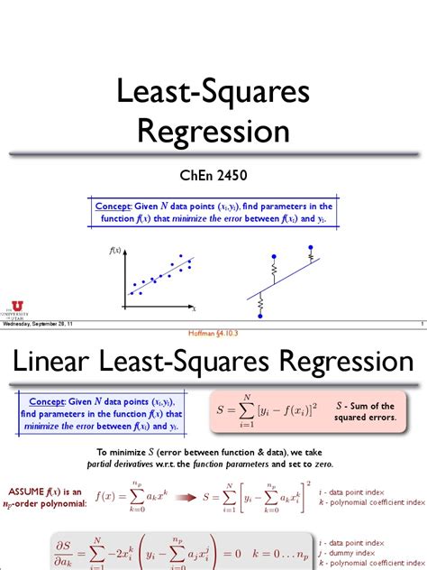 Linear Least Squares Regression Pdf Errors And Residuals Least
