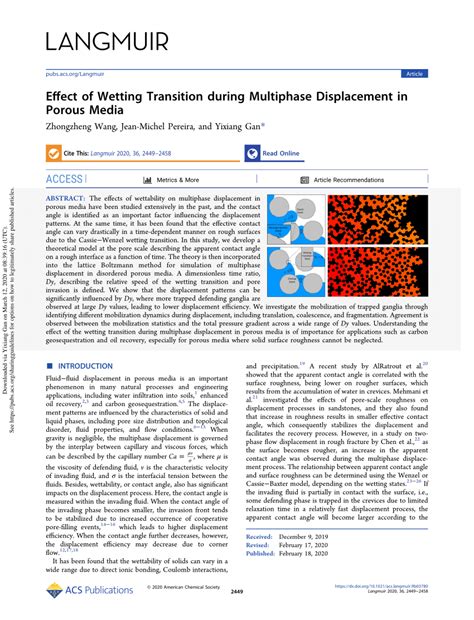 Pdf Effect Of Wetting Transition During Multiphase Displacement In