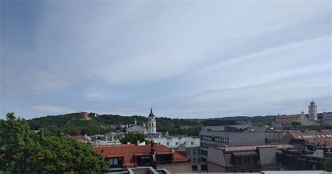 Vilniaus panorama nuo archyvo saugyklų stogo Lietuvos vyriausiojo