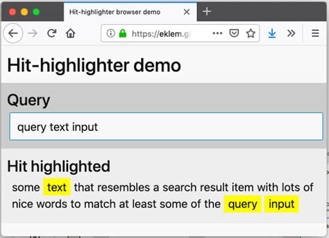 Github Eklemhit Highlighter A Versatile Hit Highlighter For Search Engines Running In The
