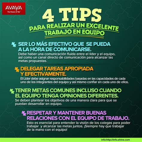 Tips Para Realizar Un Excelente Trabajo En Equipo Work Quotes Human Resources Leadership