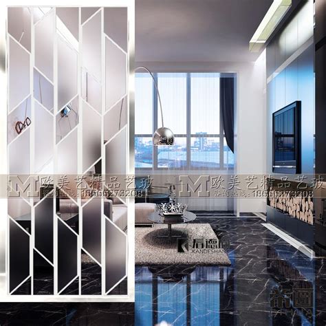 Home Art Glass Partition Light Luxury Bathroom Screen Dry And Wet Area
