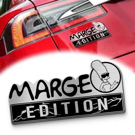 Marge Simpson Edition Laser Engraved Car Name Emblem BohoPride