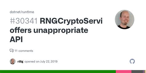 Rngcryptoserviceprovider Offers Unappropriate Api · Issue 30341