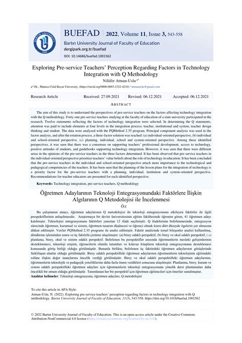 Pdf Exploring Pre Service Teachers Perception Regarding Factors In Technology Integration