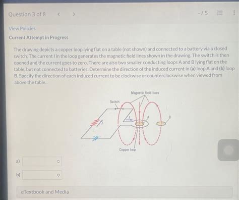 Solved The Drawing Depicts A Copper Loop Lying Flat On A
