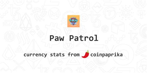 Paw Patrol Ppt Price Live Chart Index Market Cap Coinpaprika
