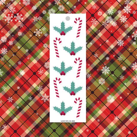 Candy Canes And Holly Vinyl Sticker Strip Madcap And Co