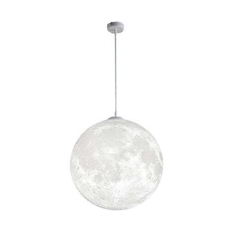 Resin Full Moon Led Pendant Light For Living Dining Room Bedroom Bar