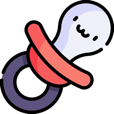 Pacifier Kawaii Lineal Color Icon