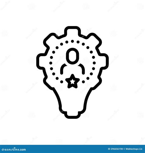 Black Line Icon For Skill Ability And Expert Stock Vector Illustration Of Shape Talent