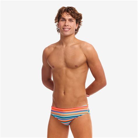 Funky Trunks Classic Swim Briefs Ripe Stripe Mens Swimwear